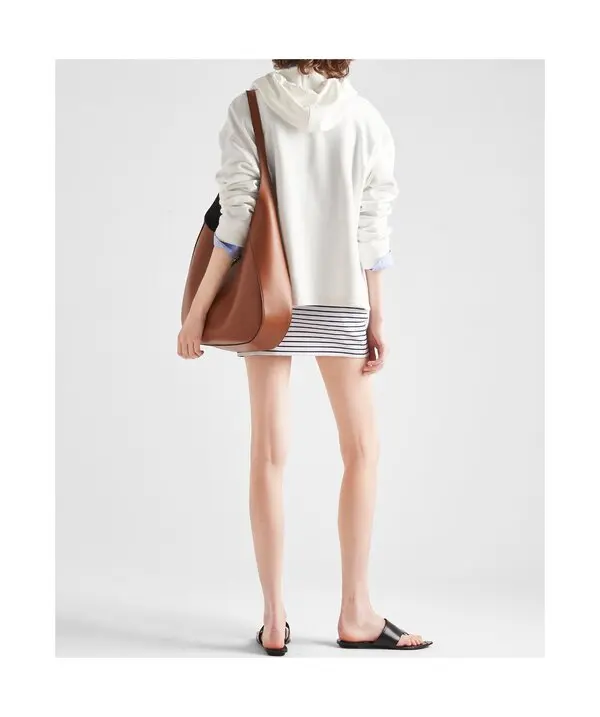 Prada Logo Drawstring Hoodie