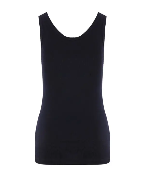 Prada Logo Plaque Sleeveless Tank Top