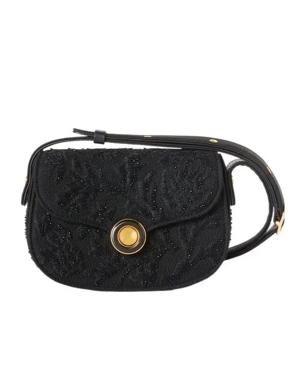 Loro Piana Ghiera Mini Shoulder Bag - Black/solar Gold