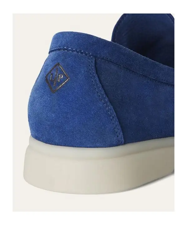 Loro Piana Summer Walk Round-headed Loafers - Deep Blue