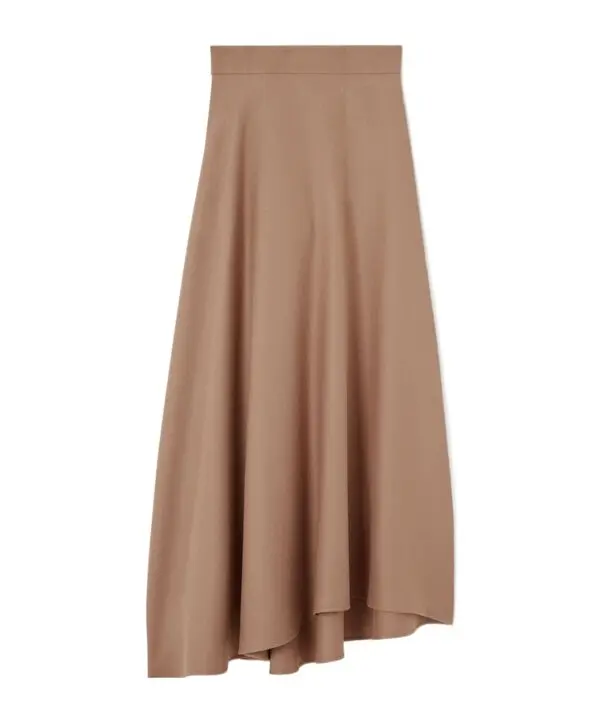 Loro Piana Draped Skirt With Horn Buckles