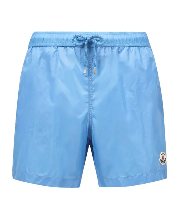 Moncler Logo Patch Drawstring Swim Shorts