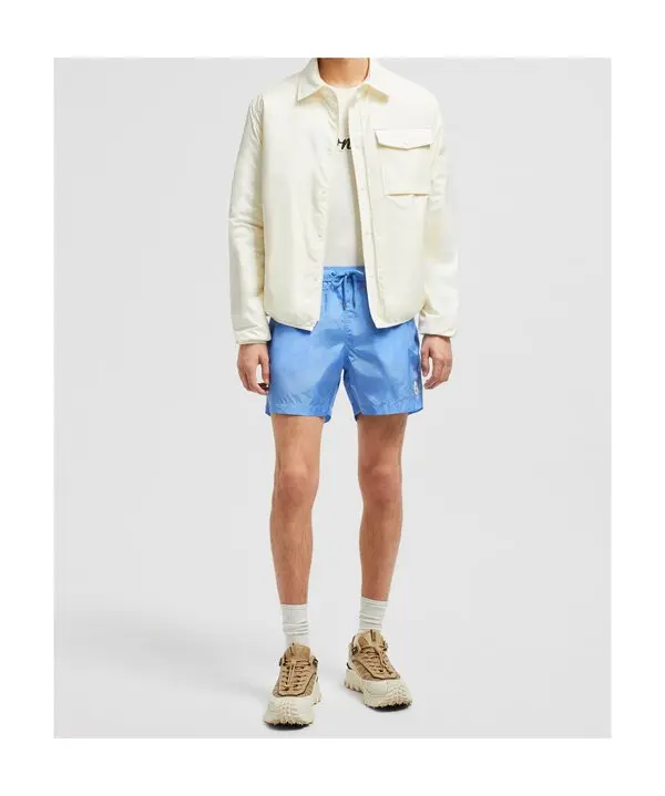 Moncler Logo Patch Drawstring Swim Shorts