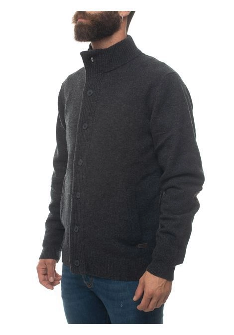 Barbour Logo Patch Button-up Cardigan - Black