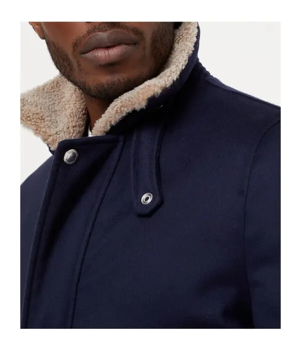 Brunello Cucinelli Long-sleeved High-neck Jacket - Navy Blue