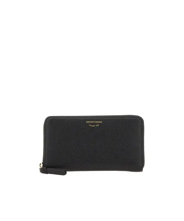 Emporio Armani Logo Printed Zip-around Wallet