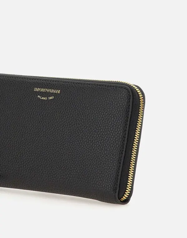 Emporio Armani Logo Printed Zip-around Wallet