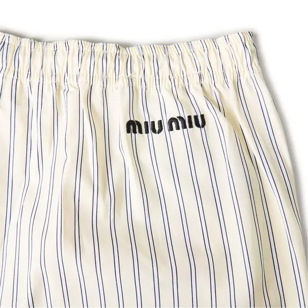 Miu Miu Striped Logo Track Pants