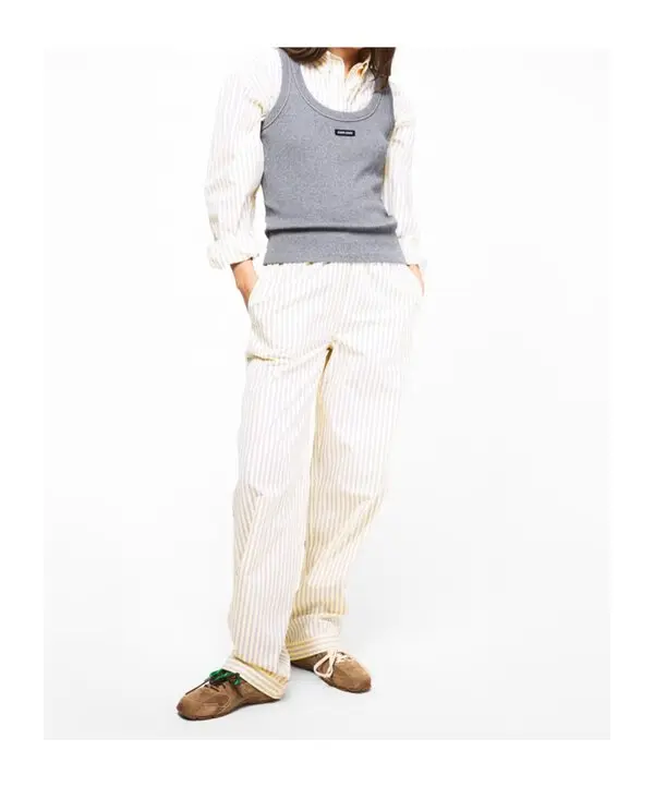 Miu Miu Striped Logo Track Pants