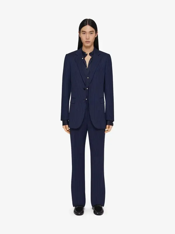 Givenchy Slim Fit Striped Wool Jacket