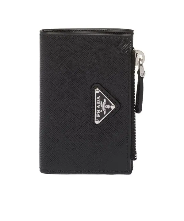 Prada Saffiano Leather Card Holder - Black