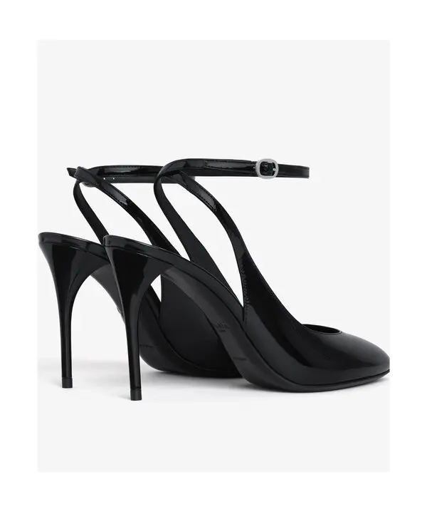 Alaïa Patent Leather Slingback Pumps With Crossed Ankle Straps