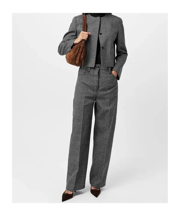 Prada Checked Wide-leg Trousers