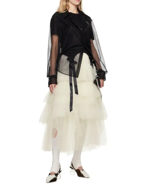 Simone Rocha Embellished Sheer Shirt