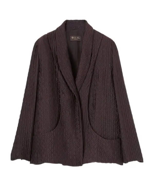 Loro Piana Annie Quilted Silk Jacket - Black