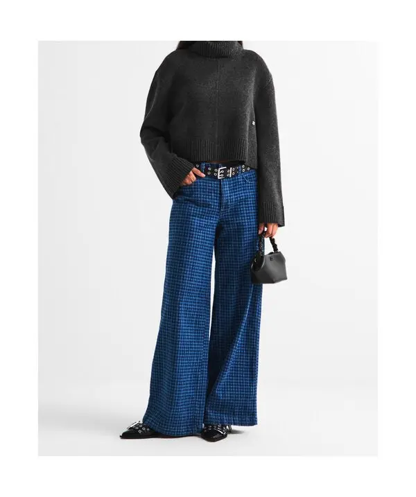 GANNI Slim-fit High-neck Knit Sweater - Black