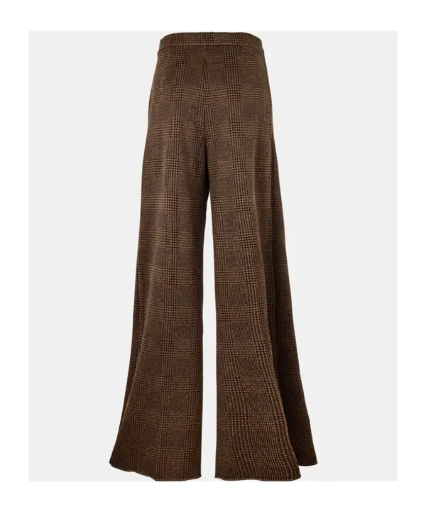 Max Mara Checked Wide-leg Trousers
