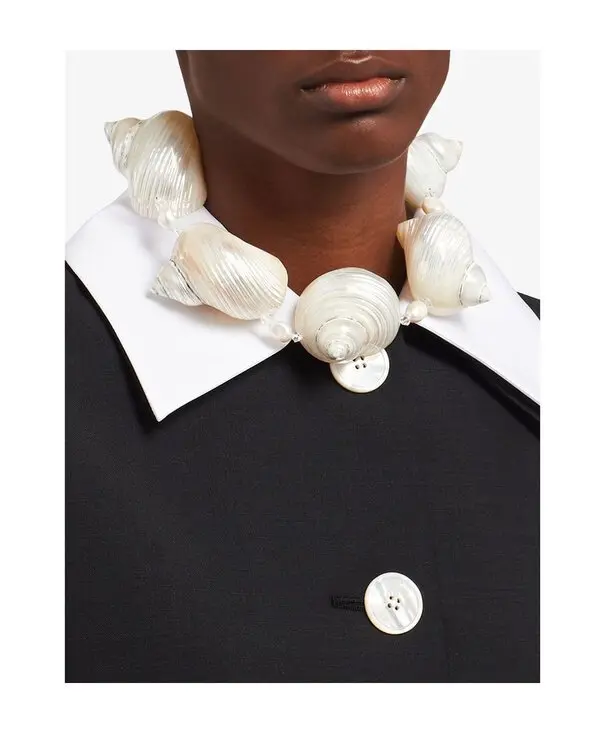 Prada Shell Choker Necklace