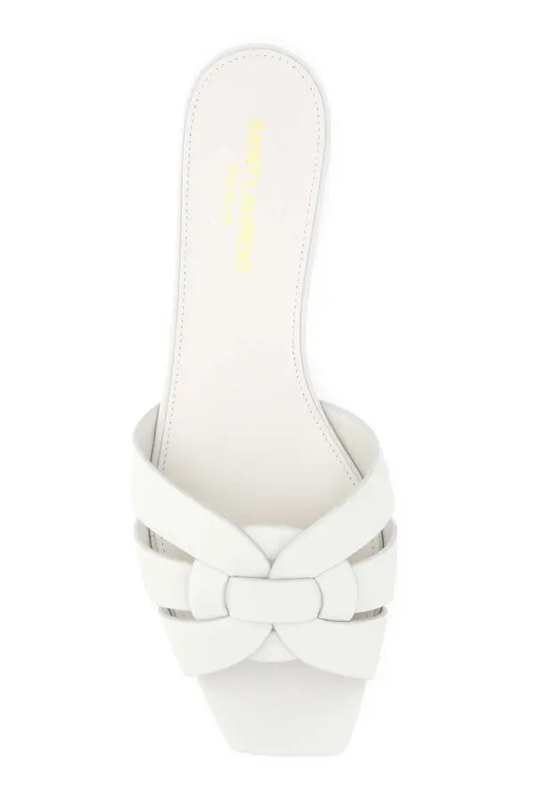 Saint Laurent Tribute Flat Sandals - White