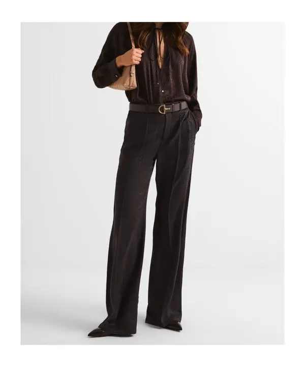 Gucci Wide Leg Monogram Pants