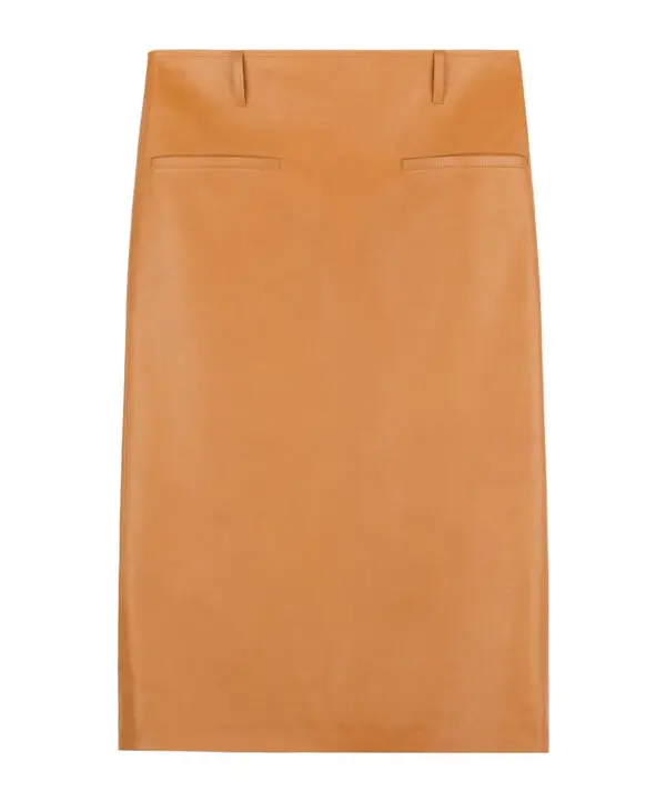 TOD'S Leather Midi Skirt