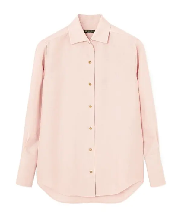 Loro Piana Dunia Shirt With Lapels - Light Pink