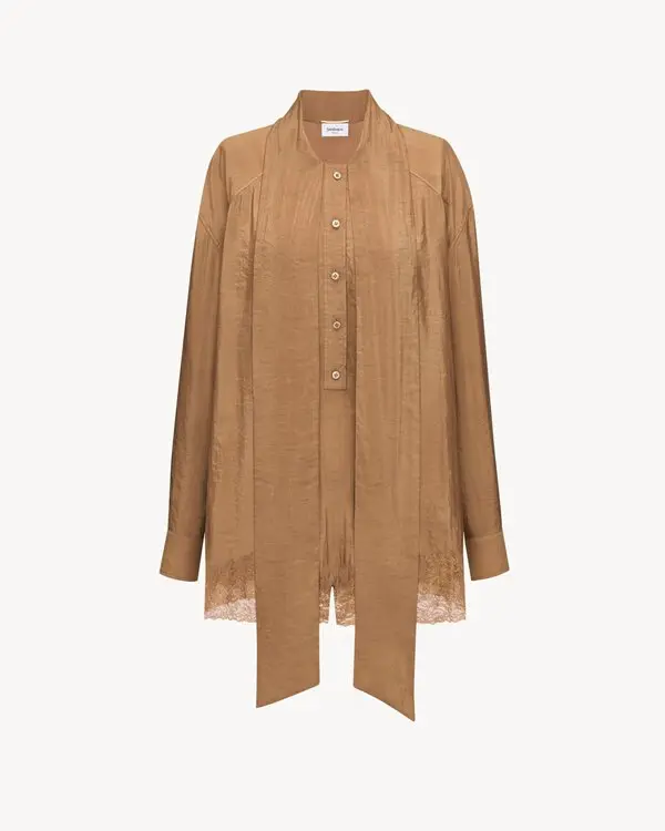 Saint Laurent Lavallière Oversized Top