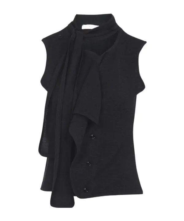 LEMAIRE Sleeveless Tie-neck Knitted Top