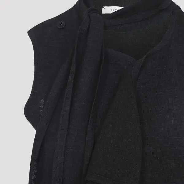 LEMAIRE Sleeveless Tie-neck Knitted Top
