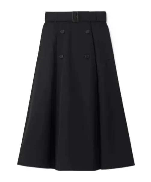 Burberry Gabardine Trench Midi Skirt