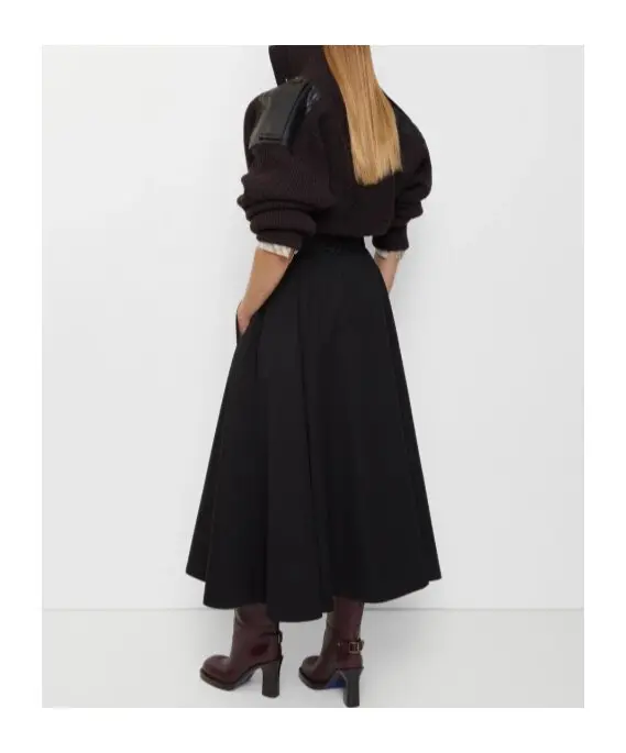 Burberry Gabardine Trench Midi Skirt