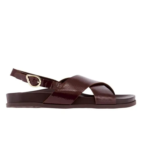 ANCIENT GREEK SANDALS Vintage Style Criss-cross Sandals - Black