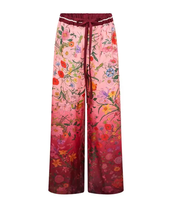 Gucci High Waisted Wide Leg Casual Pants - Red