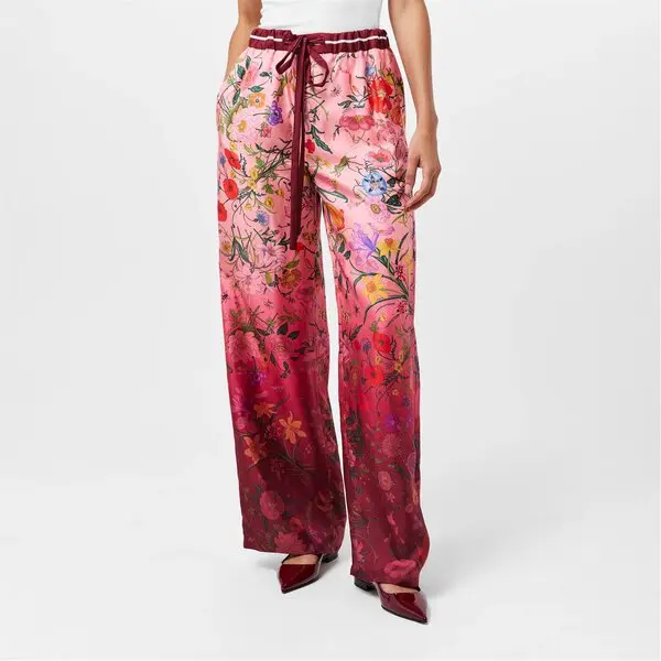 Gucci High Waisted Wide Leg Casual Pants - Red