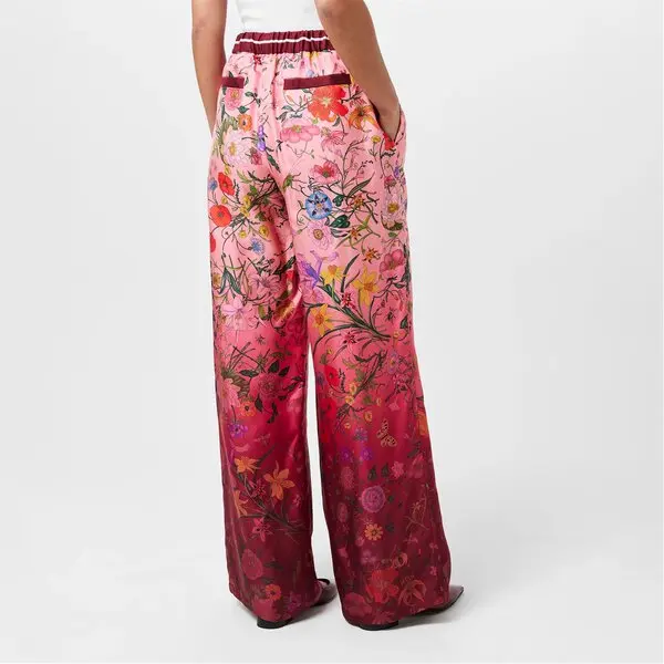 Gucci High Waisted Wide Leg Casual Pants - Red