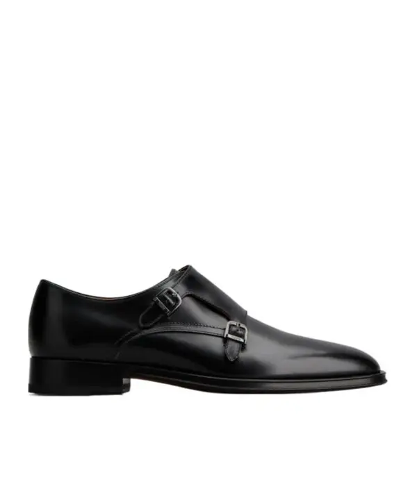 TOD'S Double Strap Leather Monk Shoes