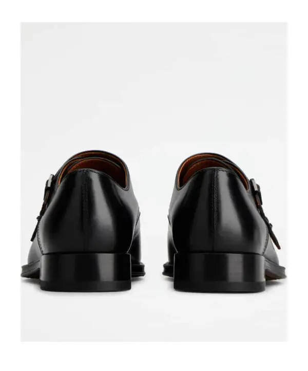 TOD'S Double Strap Leather Monk Shoes