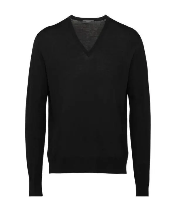 Prada V-neck Knitted Jumper