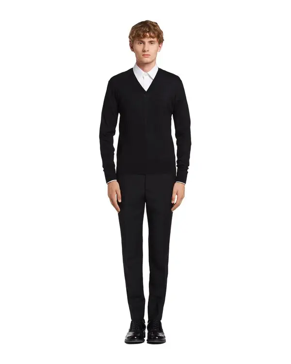 Prada V-neck Knitted Jumper