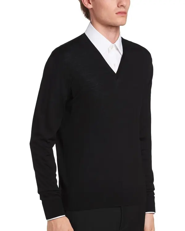 Prada V-neck Knitted Jumper