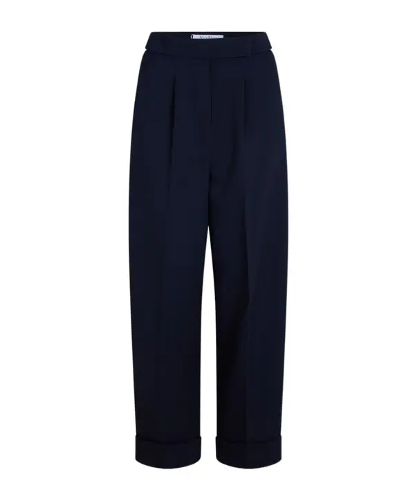Max Mara High Waisted Pleated Casual Trousers - Black