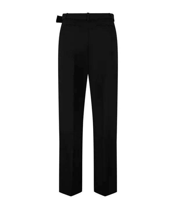GANNI Pin Buckle Belt Casual Pants