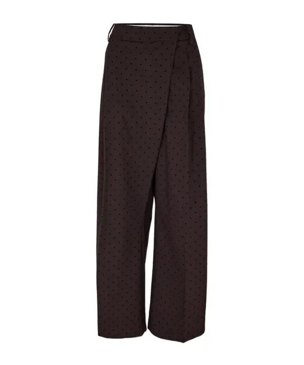 GANNI Wide Leg Polka Dot Trousers