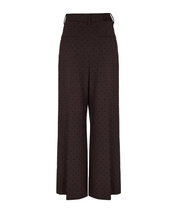 GANNI Wide Leg Polka Dot Trousers