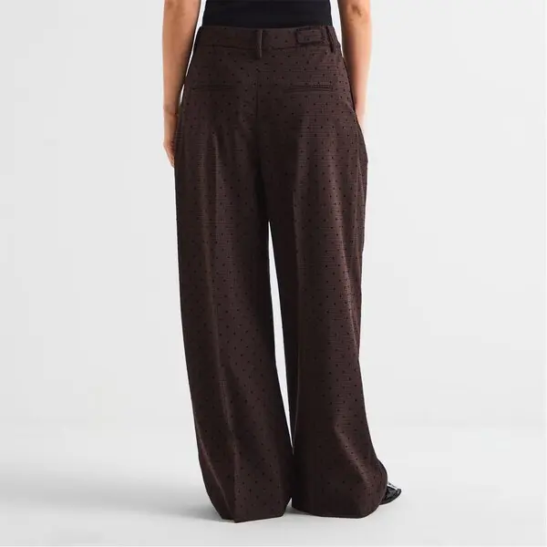 GANNI Wide Leg Polka Dot Trousers