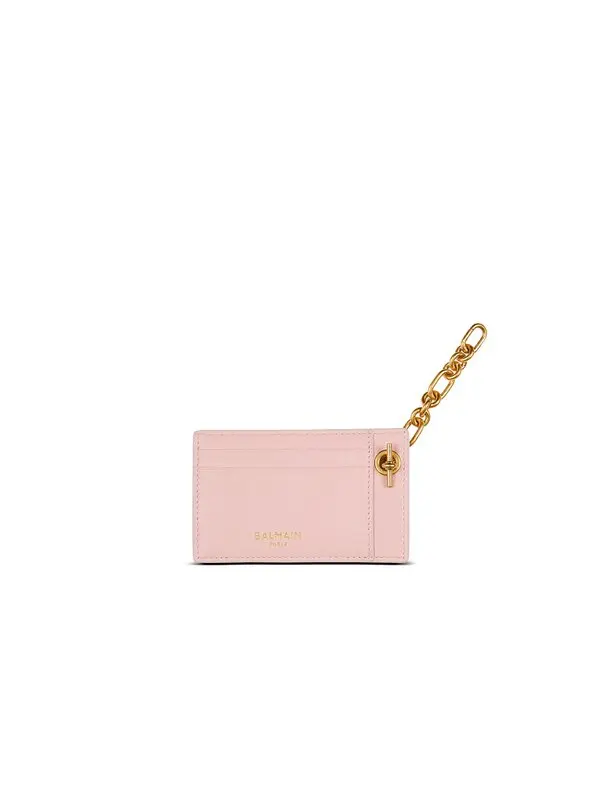 Balmain Pulse Card Holder In Smooth Leather