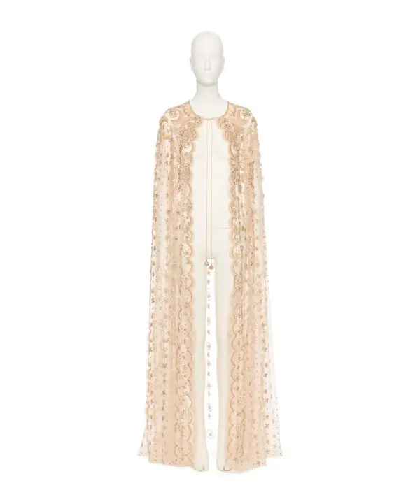 Valentino Garavani Embellished Translucent Cloak