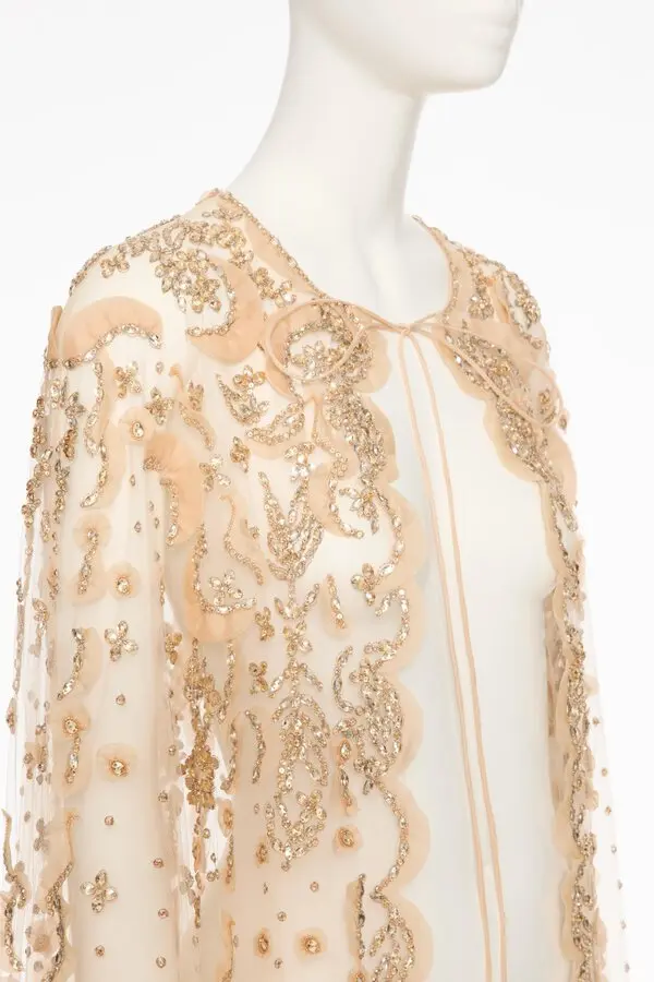 Valentino Garavani Embellished Translucent Cloak