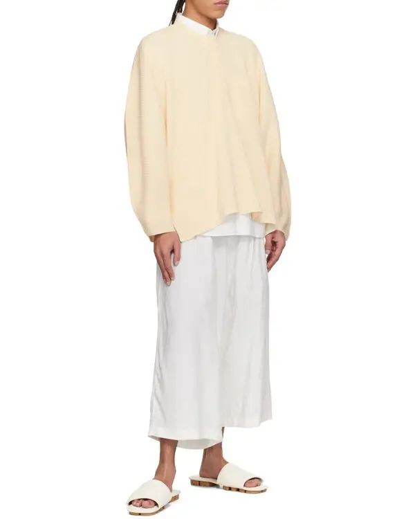 Issey Miyake Homme Plissé Pleated Cotton Sweater