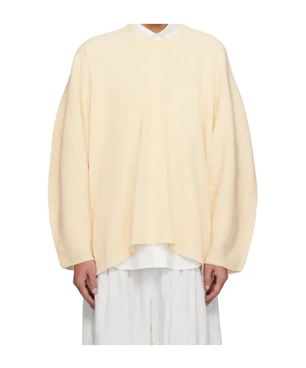 Issey Miyake Homme Plissé Pleated Cotton Sweater